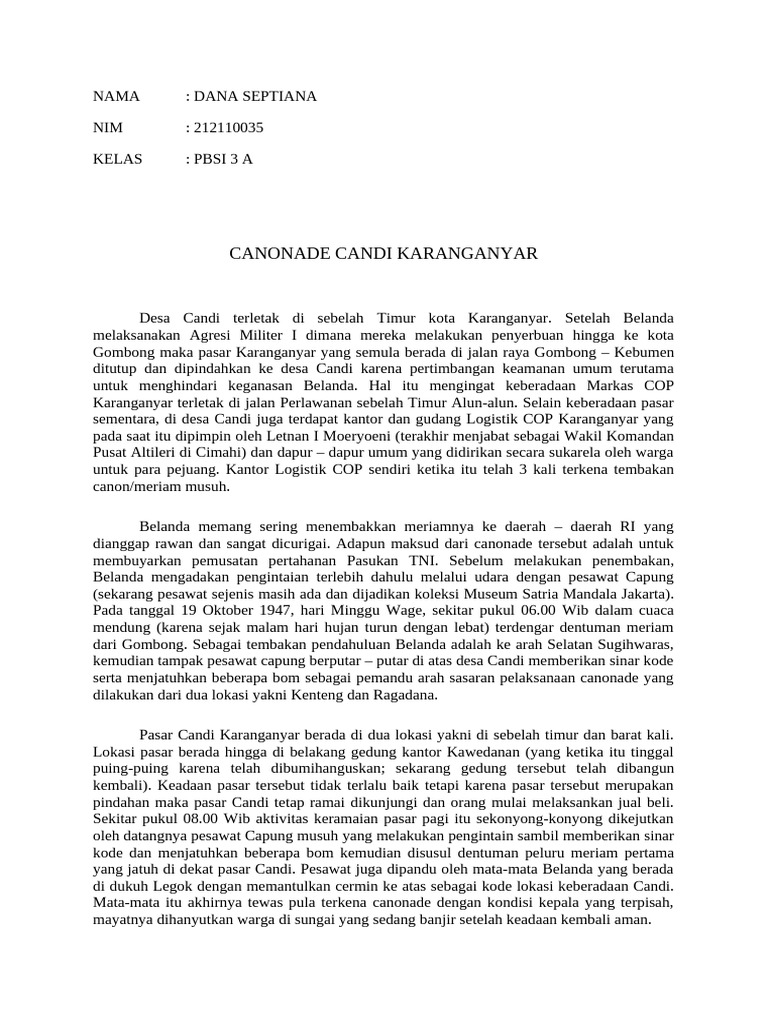Asal Usul Canonade Candi | PDF