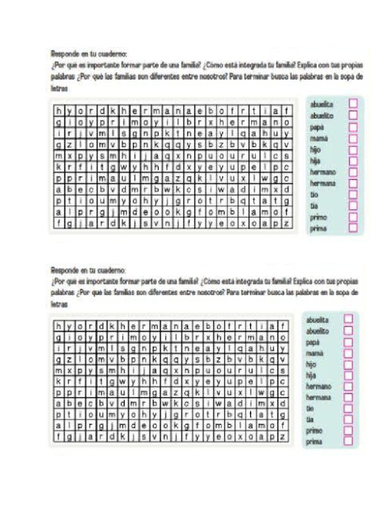 Material Como Es Tu Familia | PDF