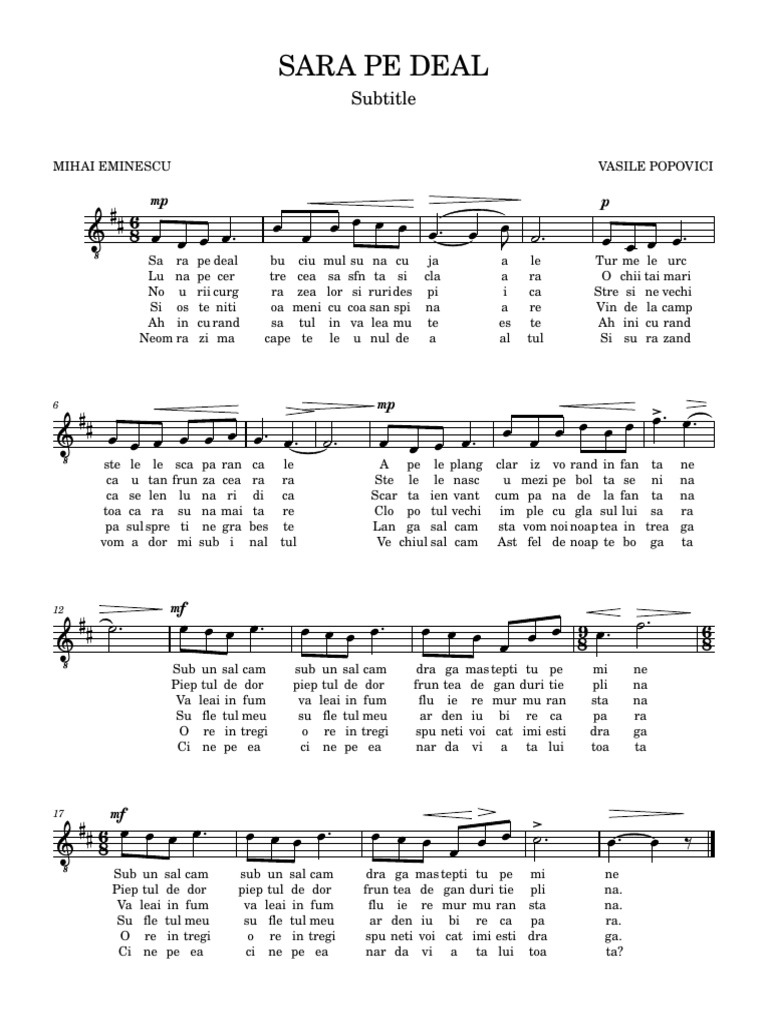 Sara Pe Deal Complet | PDF