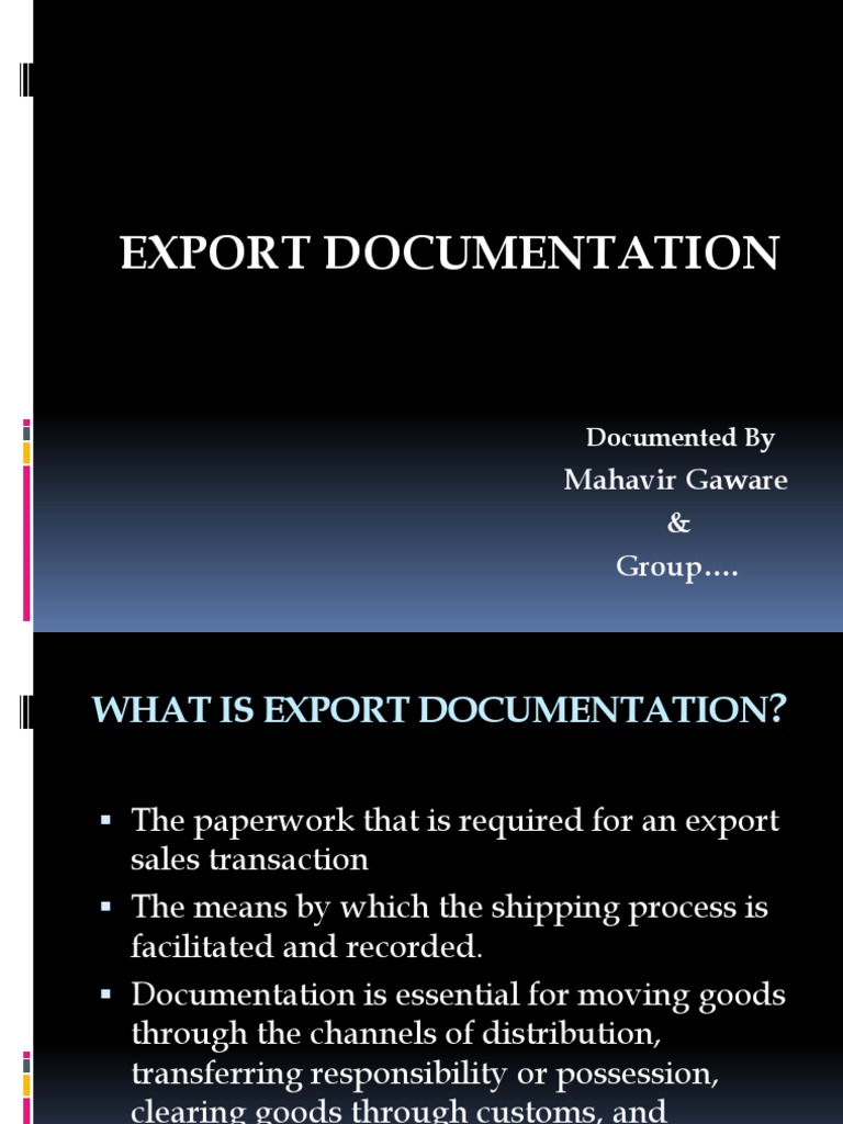 Export Documentation | PDF | Bill Of Lading | Invoice