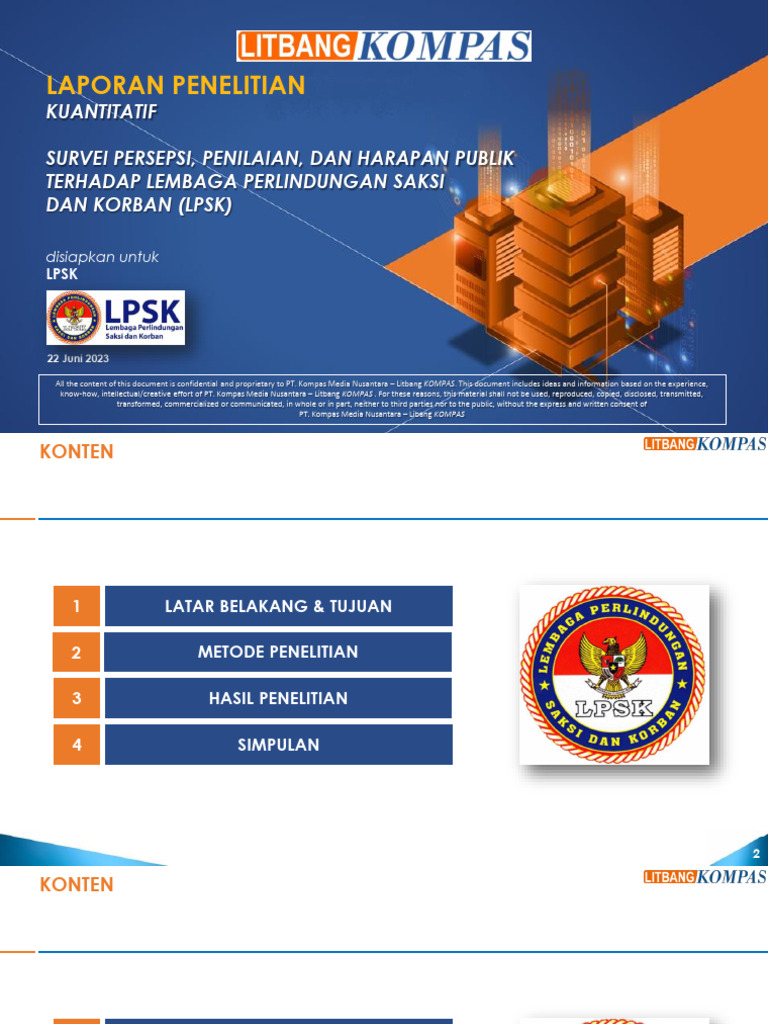 Report Survei Persepsi, Penilaian, Dan Harapan Publik Terhadap Lembaga Perlindungan Saksi Dan ...