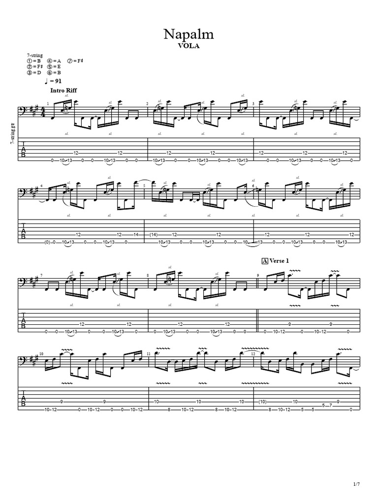 VOLA - Napalm - Tab Guitar | PDF
