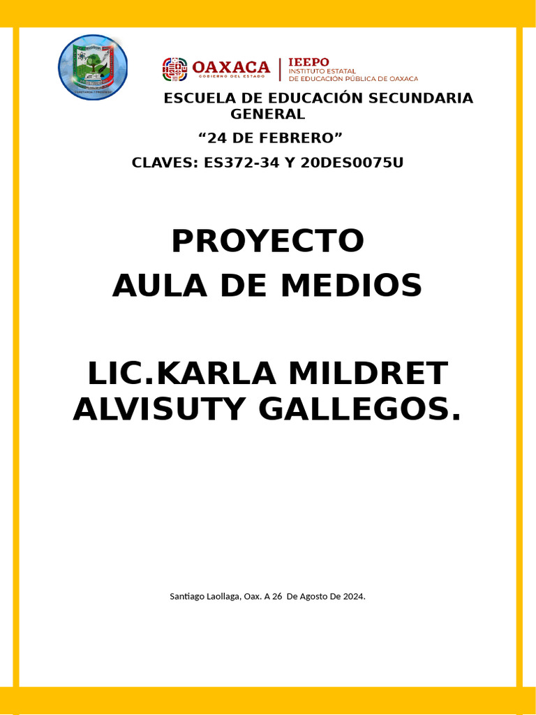 Proyecto Aula de Medios 2024 | PDF
