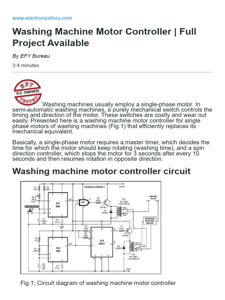 Washing Machine Motor Controller - Full Project Available - Pregled ...