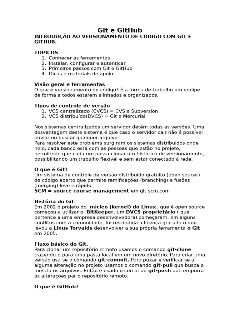 04 Introdução Ao Git E Github Pdf 0910