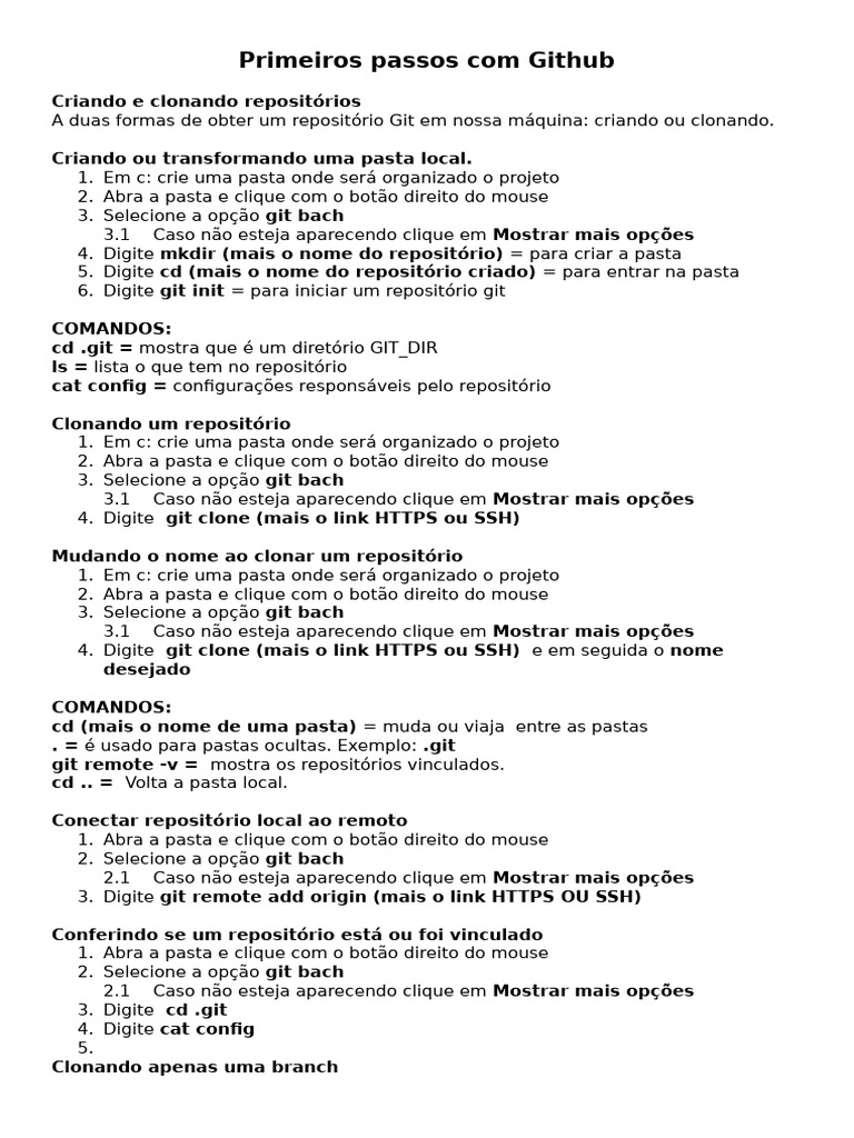05 - Primeiros Passos Com GitHub | PDF