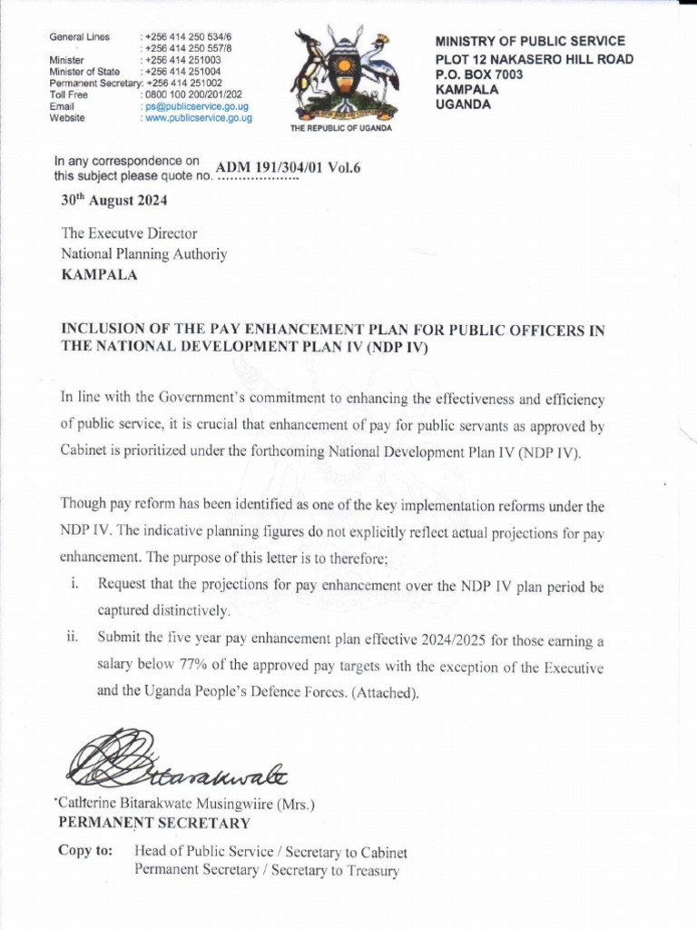 Inclusion of The Pay Enhancement Plan For Public Officers in The ...