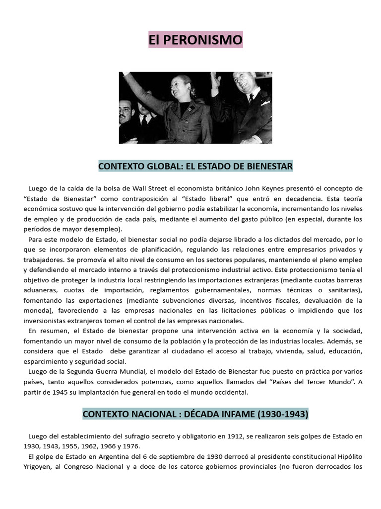 El Peronismo | PDF
