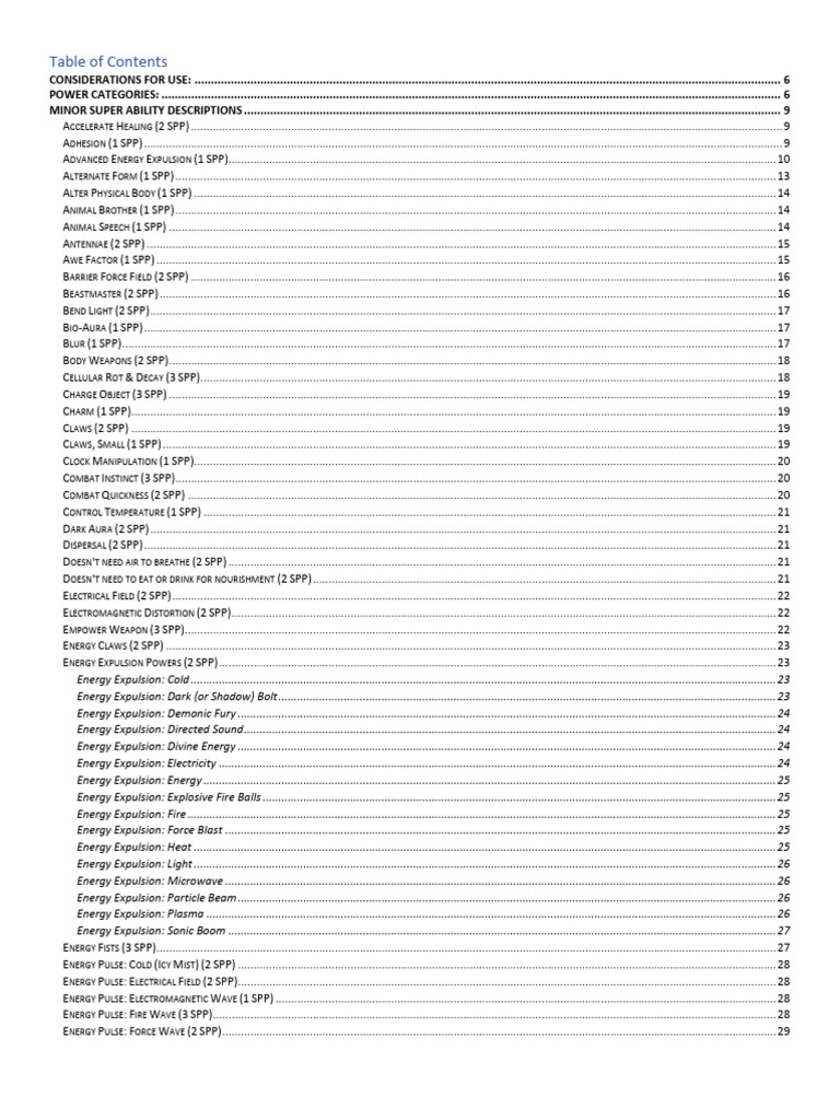 5 Super Abilities Megaversal v3 | PDF