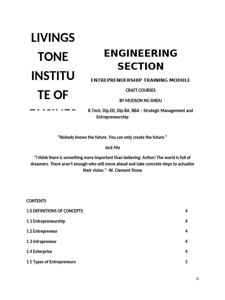 Entrepreneurship Module - Craft | PDF