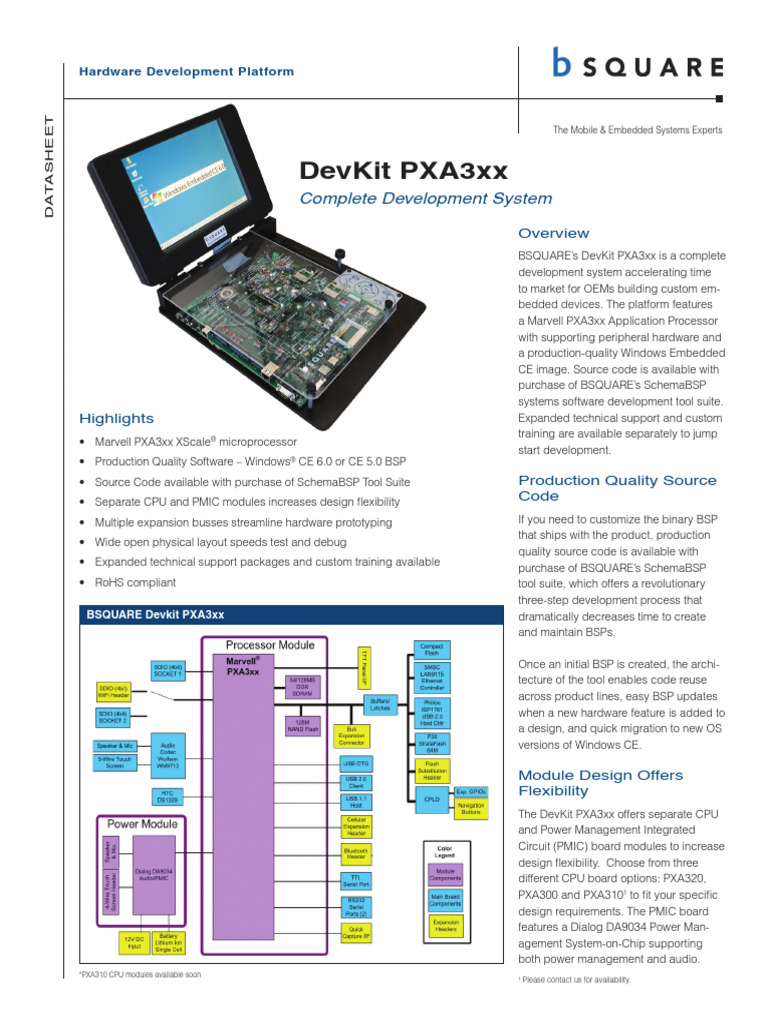 Bsquare DevKit PXA3xx | PDF