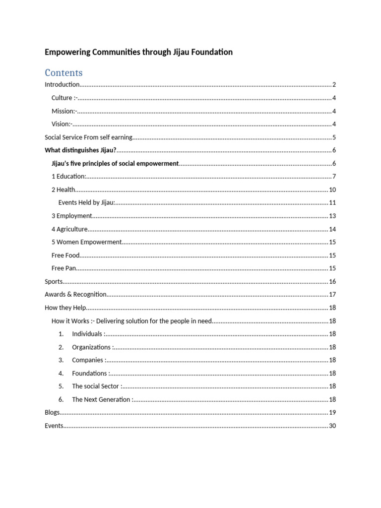 Jijau Foundation | PDF
