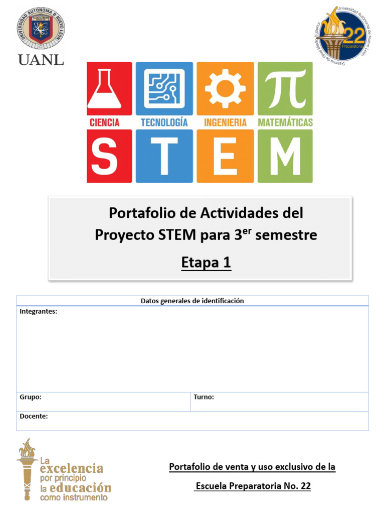 Portafolio STEM 3er Sem Etapa 1 | PDF