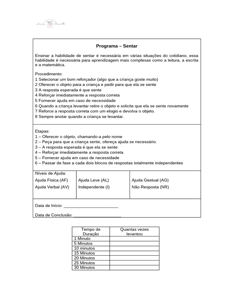 Programa - Sentar | PDF | Career & Growth | Language Arts & Discipline