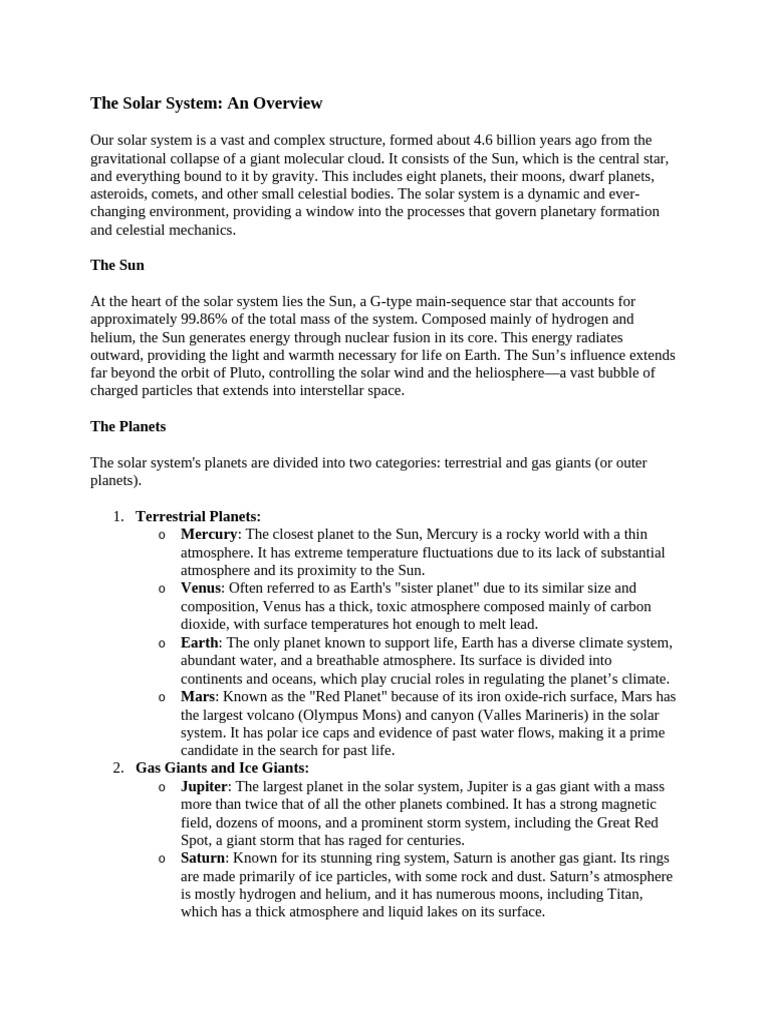 The Solar System | PDF