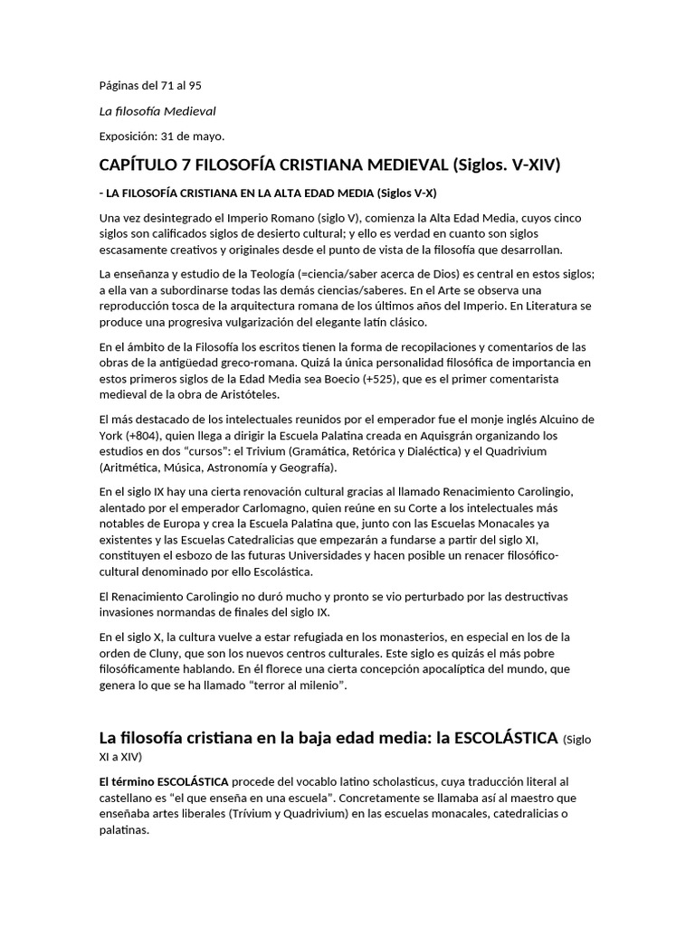 Filosofía Medieval | PDF