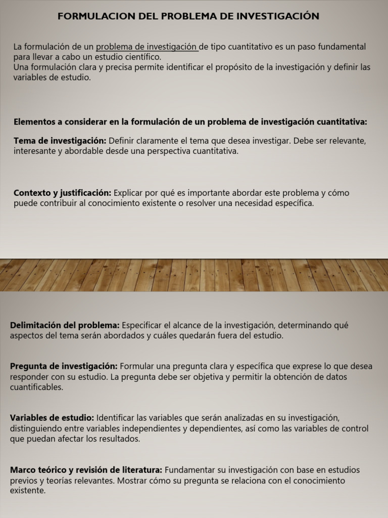 Formulacion Del Problema de Investigación | PDF