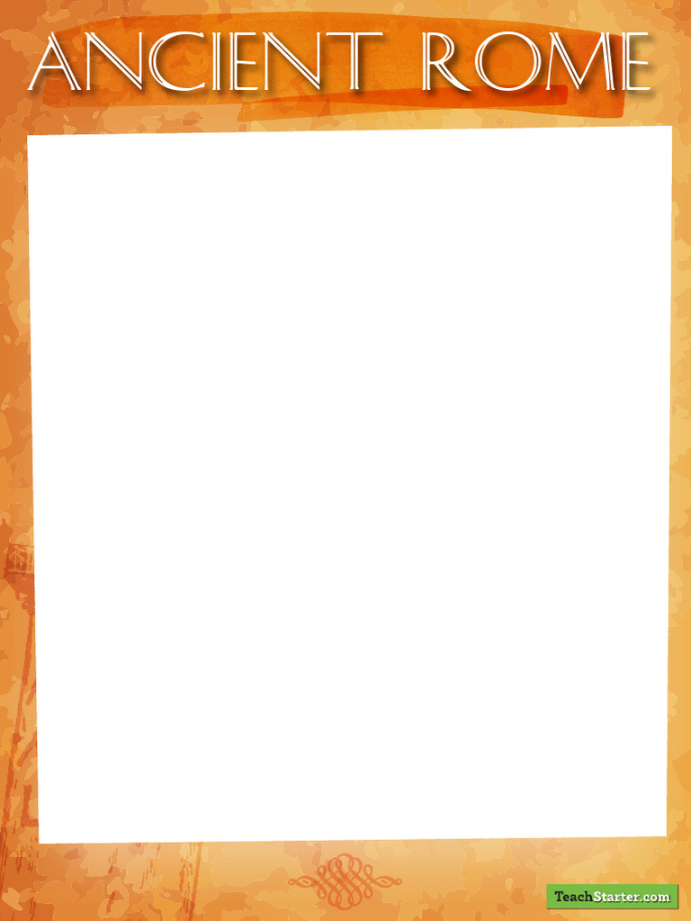 TeachStarter Ancient Rome Page Borders 77784 | PDF