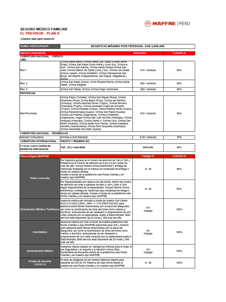 MAPFRE - Plan A Previsor - 01.09.2023 | PDF