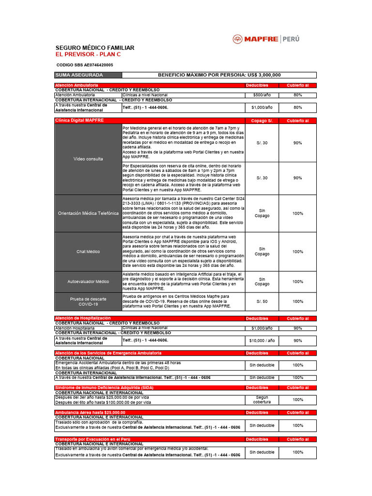 MAPFRE - Plan C Previsor - 01.09.2023 | PDF