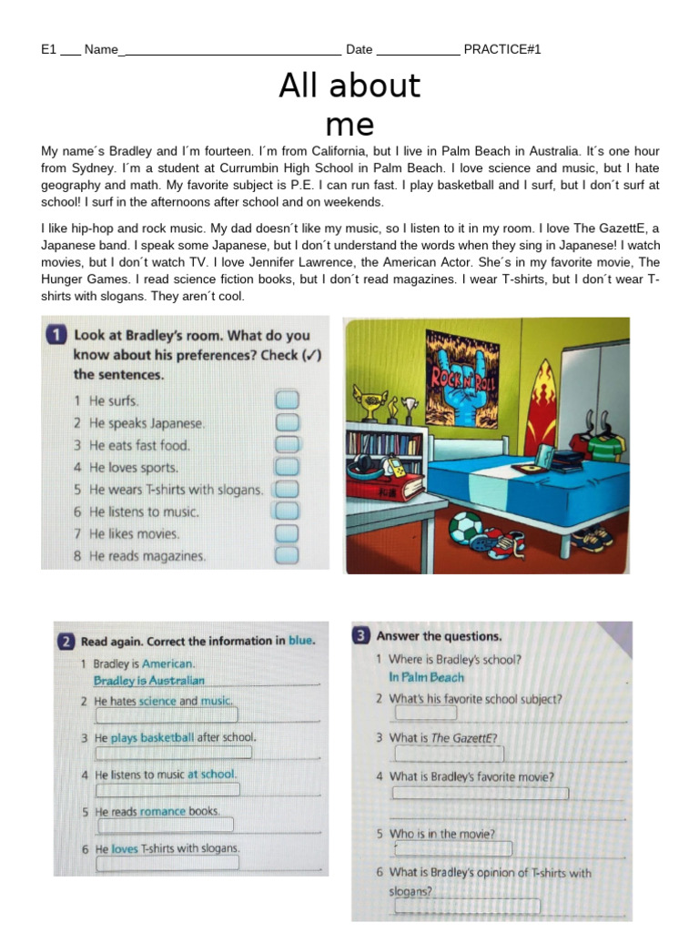 E1 - Practice 1 | PDF
