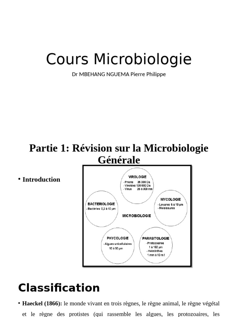 Cours de Microbiologie L2 UNL | PDF