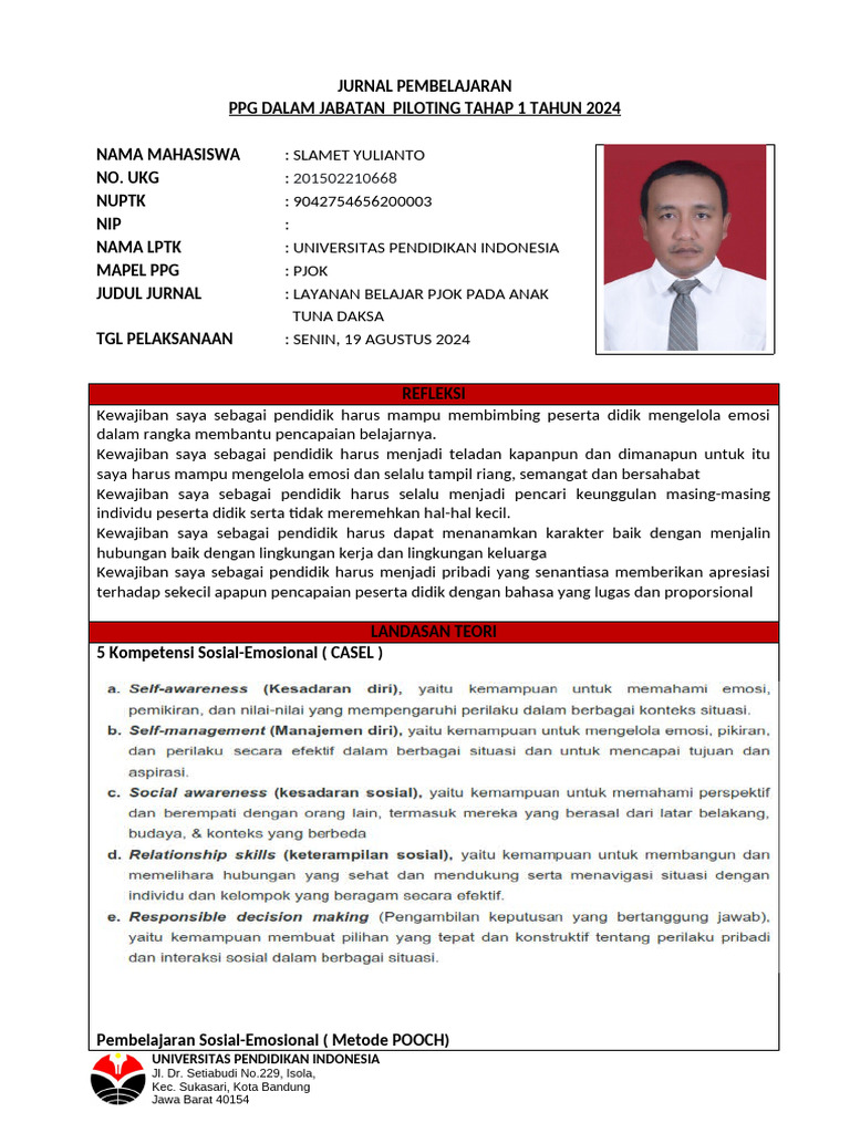 Jurnal Slamet Y - MD 2 PSE Tenik POOCH | PDF