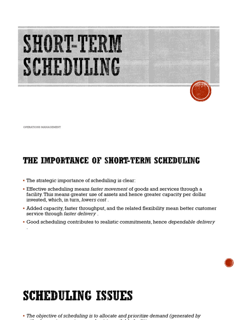 15 Short-Term Scheduling | PDF