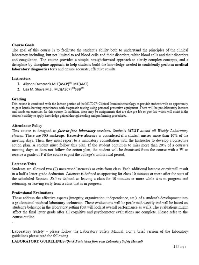 BB Lab Procedure Manual | PDF