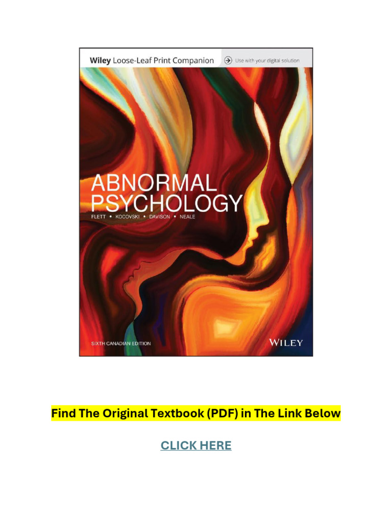 Abnormal Psychology 6th Canadian Edition PDF | PDF | Mental Disorder ...
