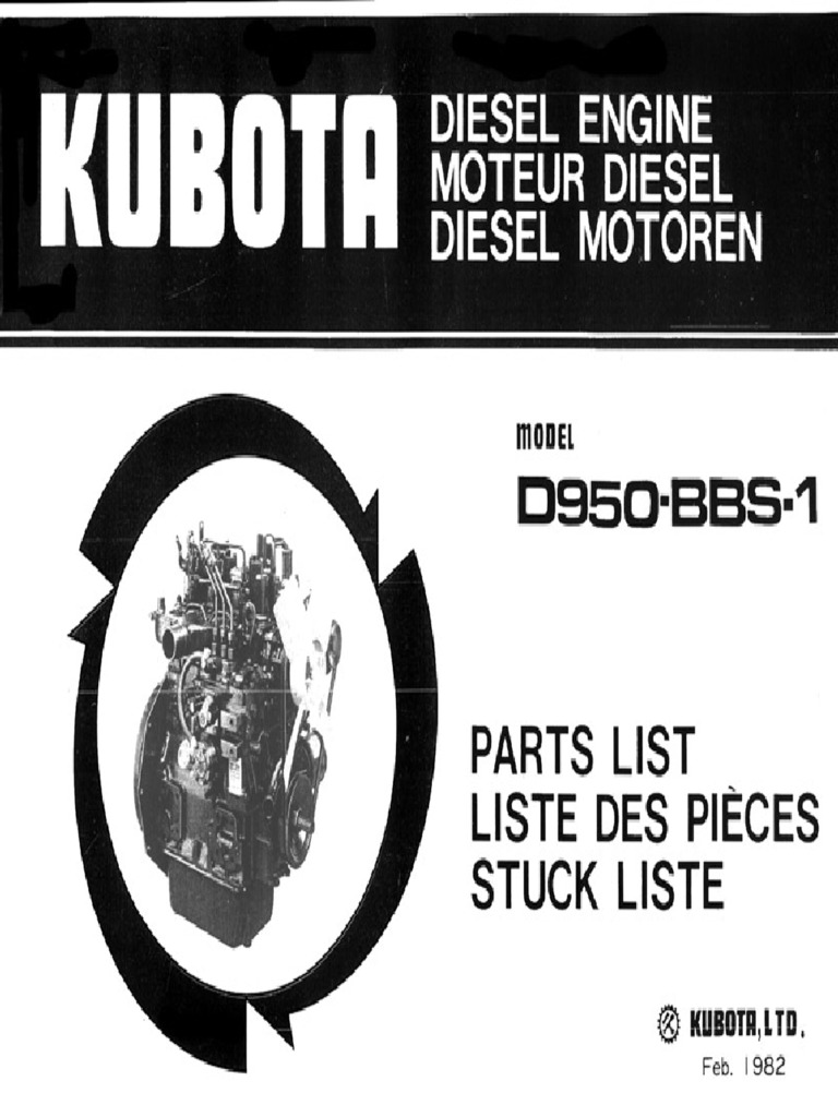 Kubota D950 Engine. | PDF