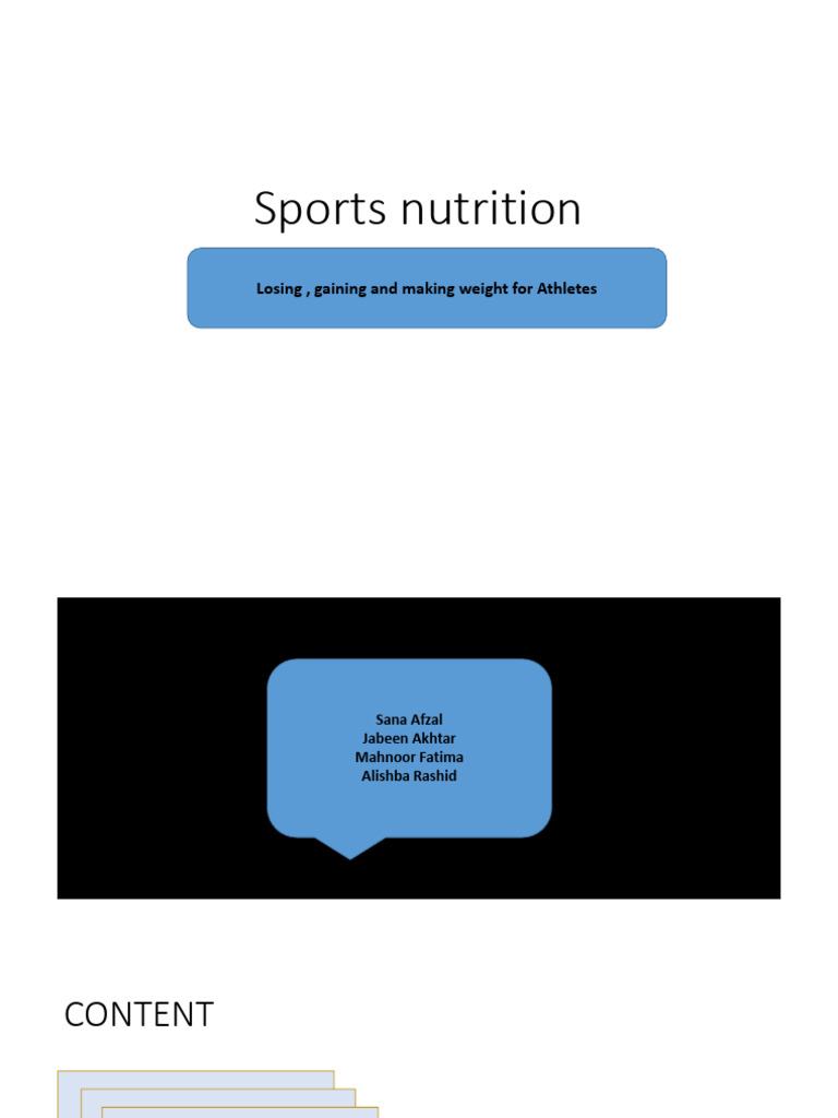 Losing and Gaining Weight For Athelets | PDF