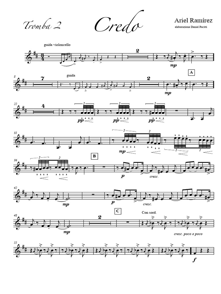 Credo Partes - Trumpet in BB 2 | PDF