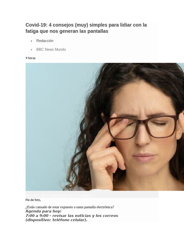 Evitar Fatiga Ocular | PDF
