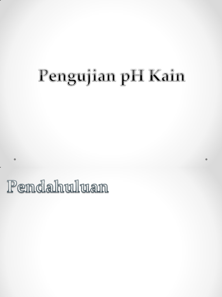 Pengujian PH Kain | PDF