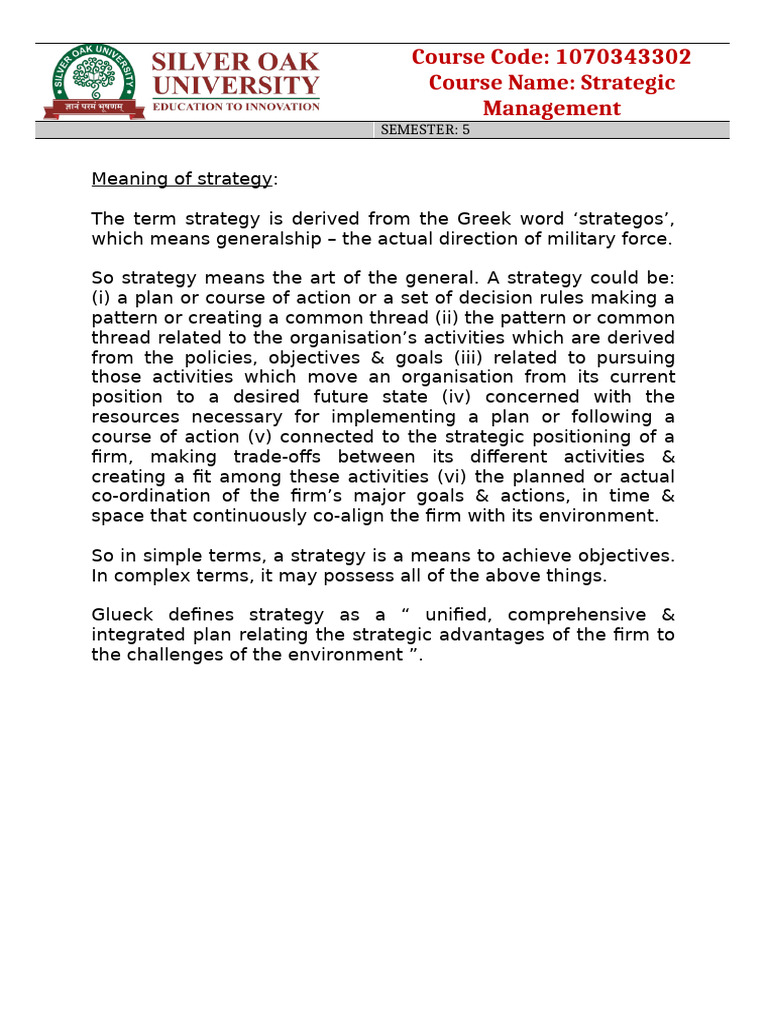 Hierarchy of Strategic Intent SO | PDF | Strategic Management | Business