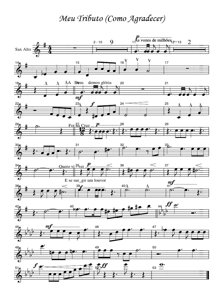 Meu Tributo - Sax Alto | PDF