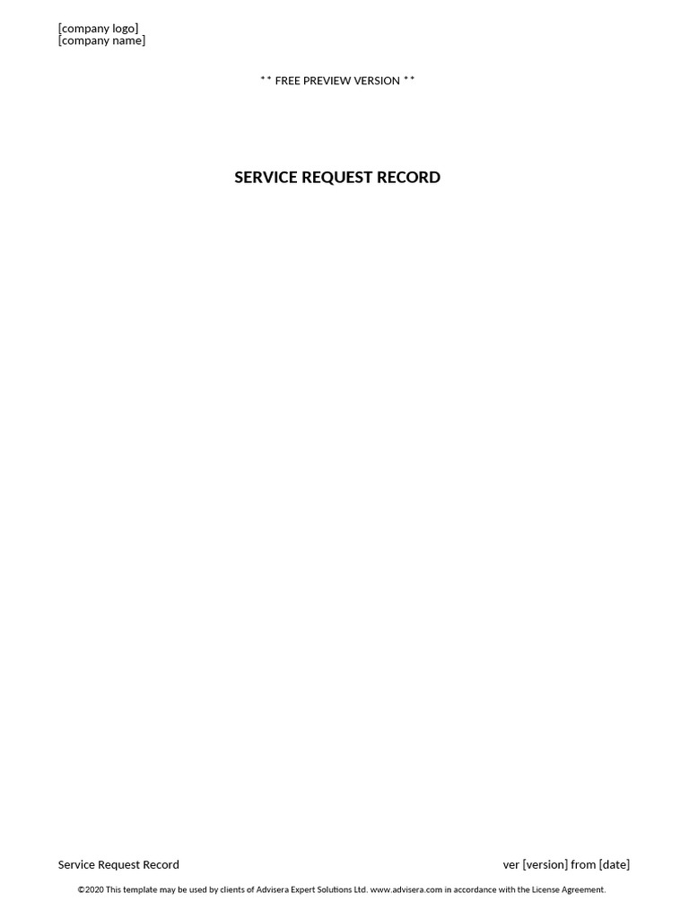 10.2.2 Appendix 2 Service Request Record 20000 Preview EN | PDF