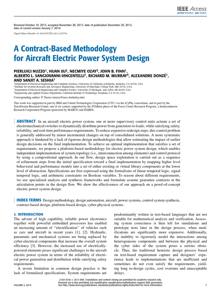 A Contract-Based Methodology For Aircraft Electric Power System Design ...