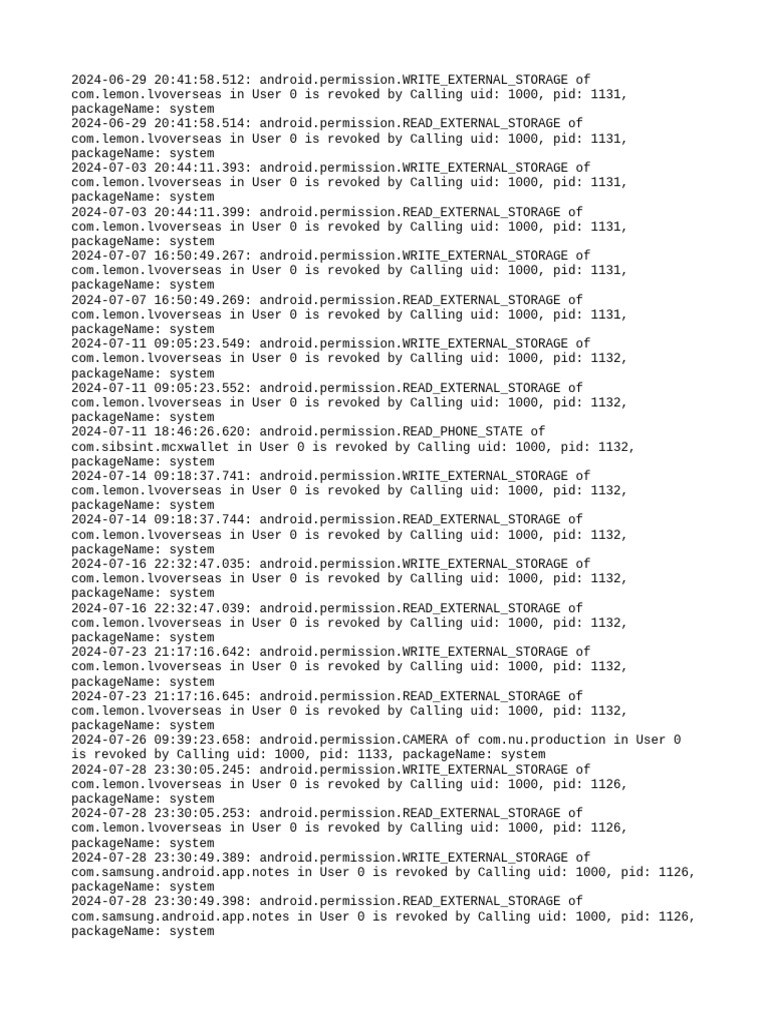 Perm Debug Info | PDF