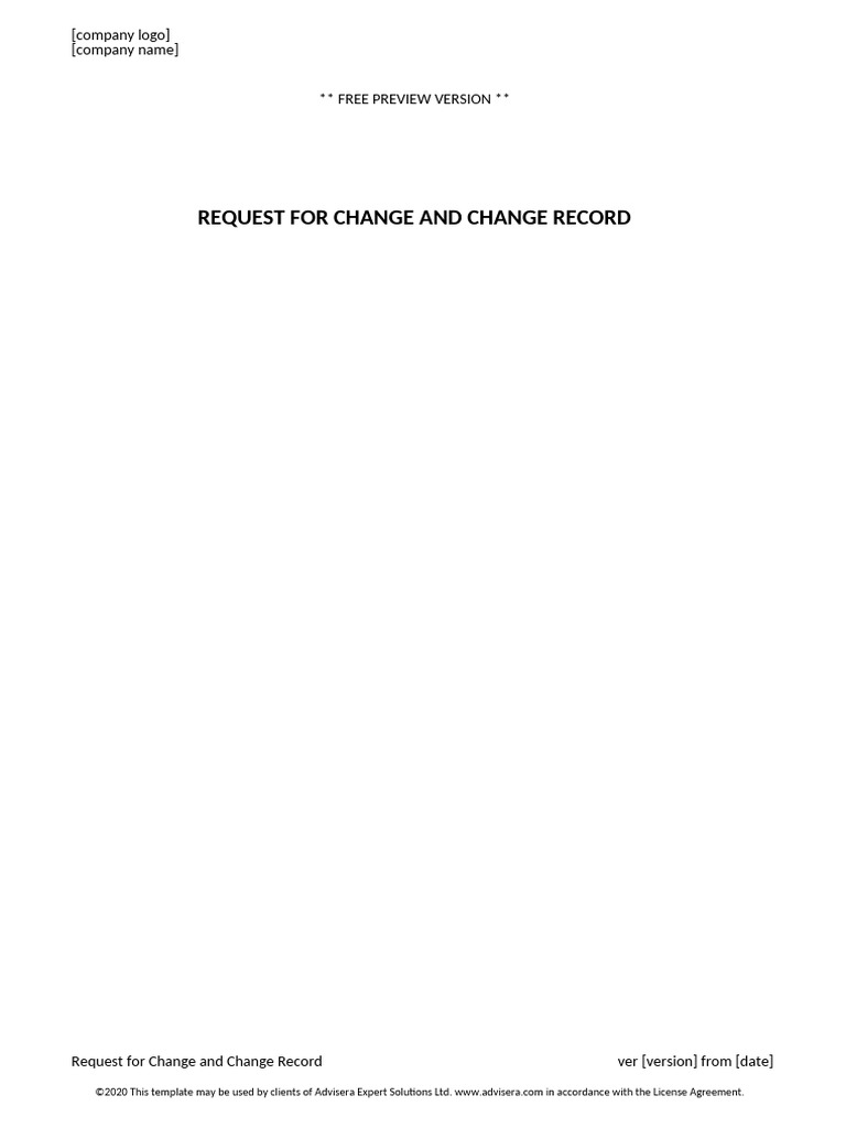 09.1.2 Appendix 1 Request For Change and Change Record 20000 Preview en | PDF