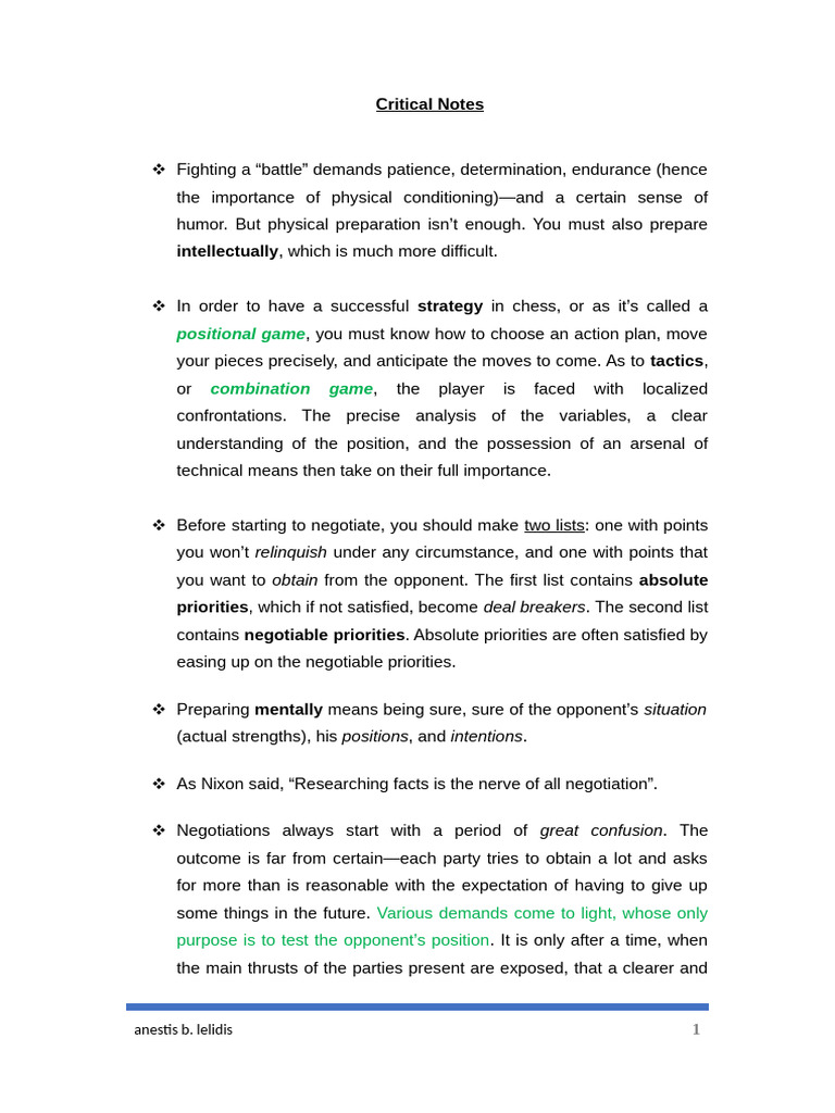 Critical Notes | PDF