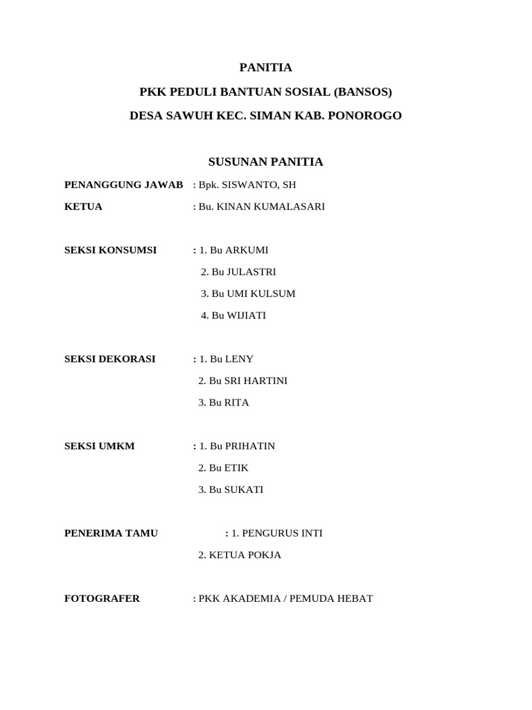 PANITIA | PDF