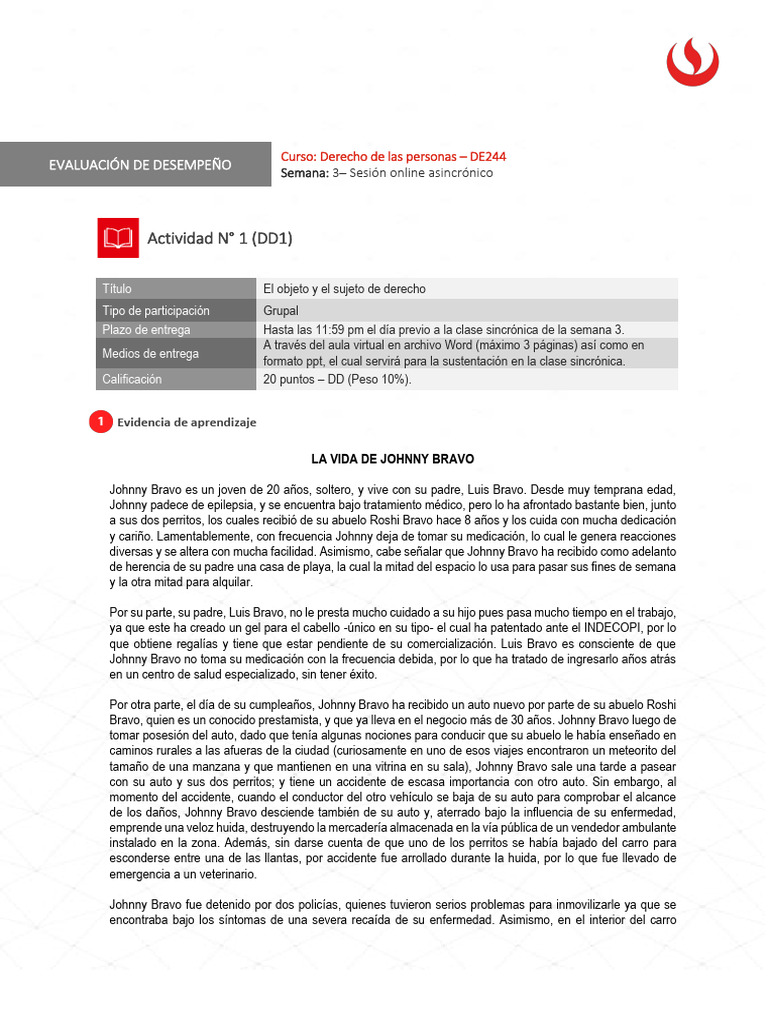 Ficha Actividad Tarea DD1 - VF | PDF