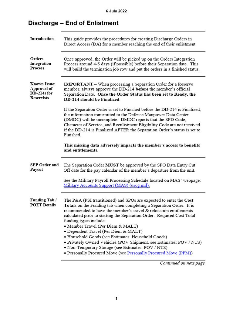 Discharge - End of Enlistment | PDF