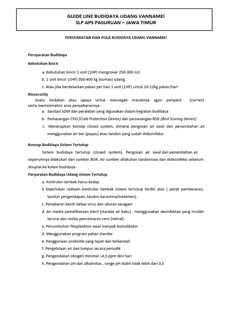 Guide Line SLP Aps Pasuruan | PDF