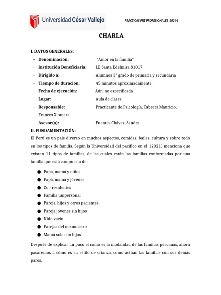 Esquema de Charla | PDF