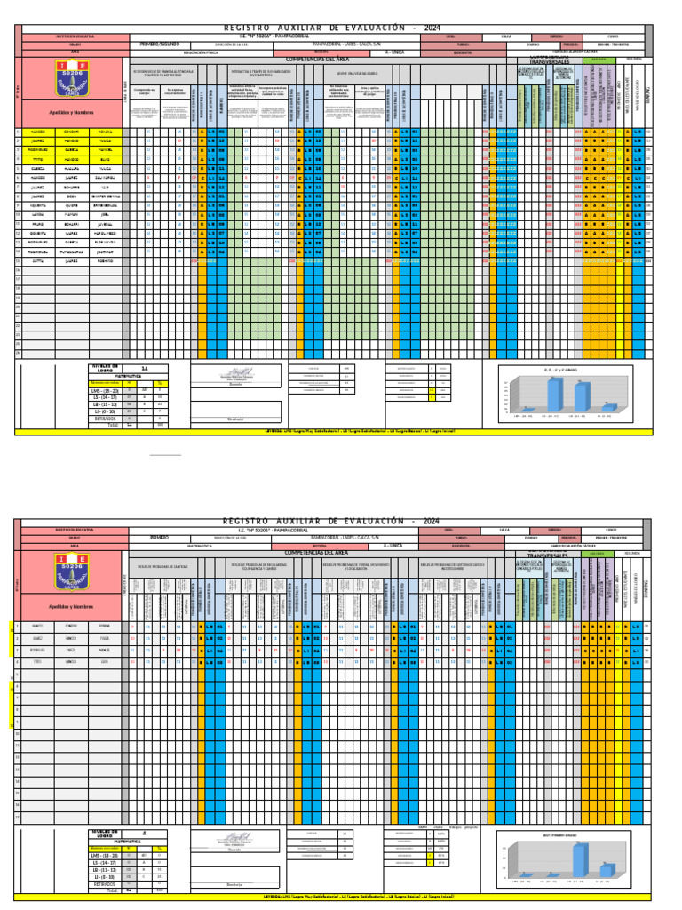 1 - Registros Auxiliares Matematica I - Trimestre | PDF