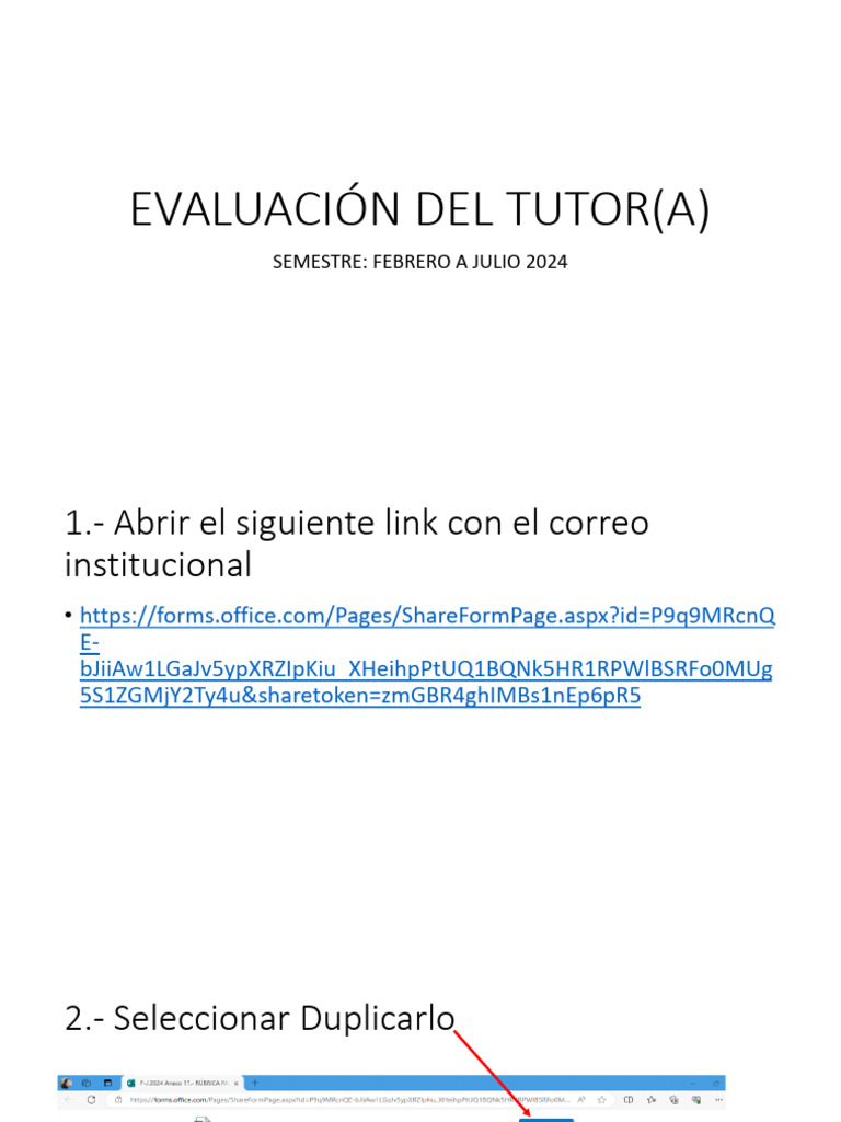 Mini Manual de Evaluación Del Tutor (A) | PDF