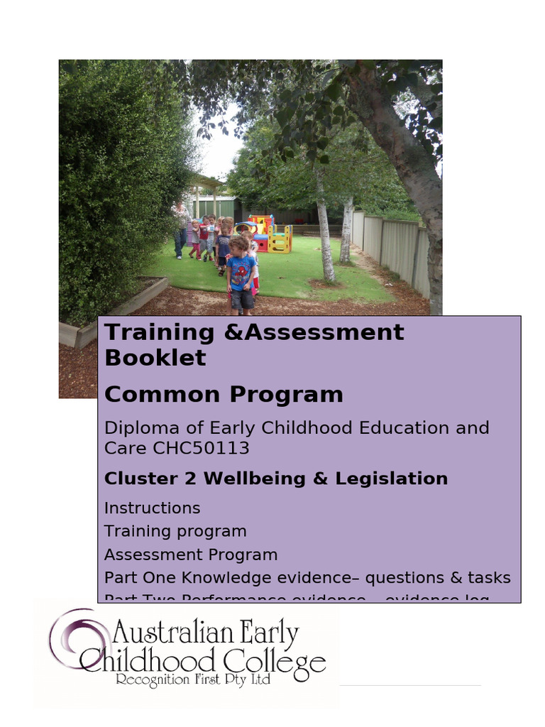 CHC50113 Training & Assessment Common Program Cluster 2 Part 1 Version ...